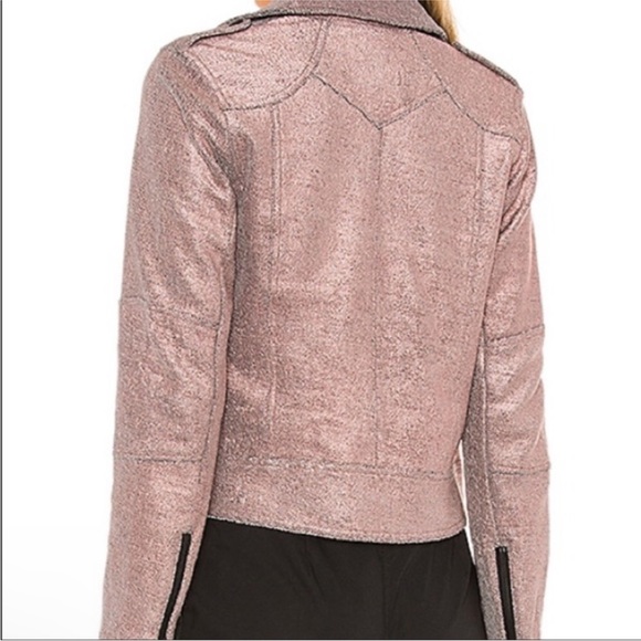 cupcakes & cashmere | Jackets & Coats | Metallic Knit Moto Jacket ...